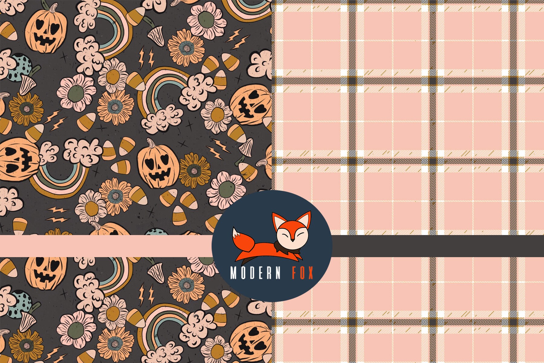 Halloween Rainbow Fabric by the Yard Cute Ghost Fabric Cute - Etsy