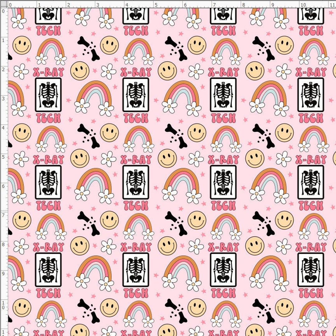 MED43 - XRAY Tech Fabric, BOHO Medical Fabric, Nurse Fabric, Health ...