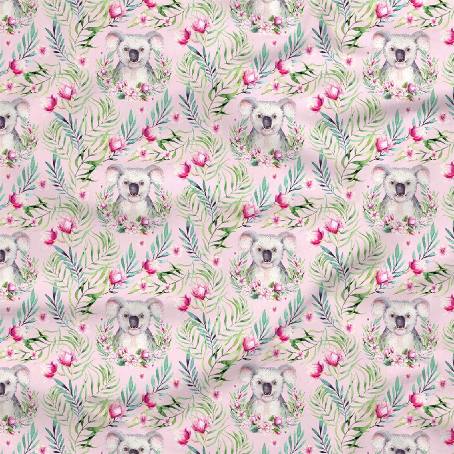 Koala Bear Fabric by the Yard Koala Bear Fabric Cute Animals - Etsy