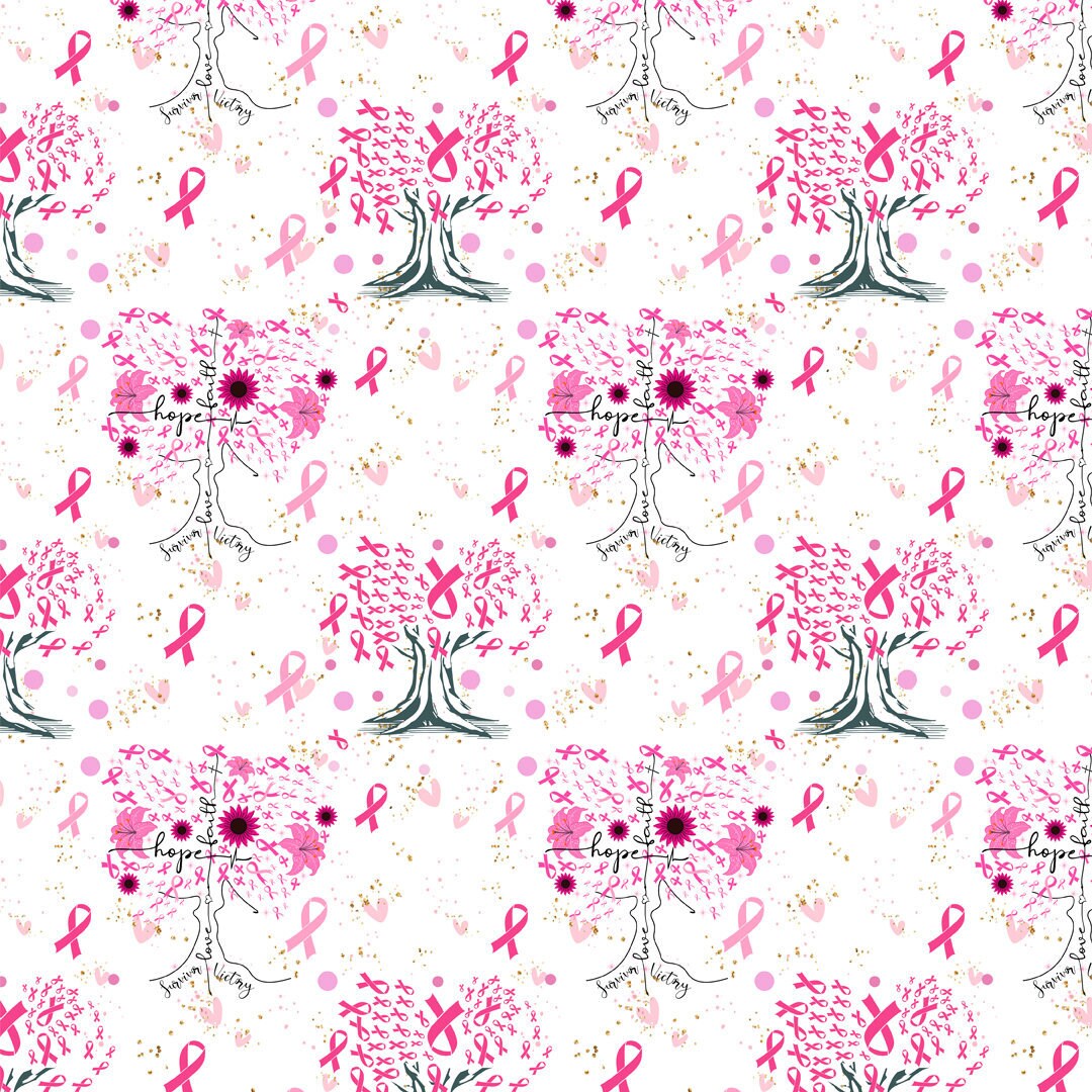 Breast Cancer Awareness Fabric, Breast Cancer Fabric by the Yard ...