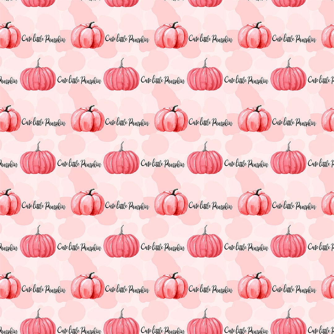 Pink Halloween Fabric by the Yard, Pink Pumpkin, Pink Halloween Fabric ...