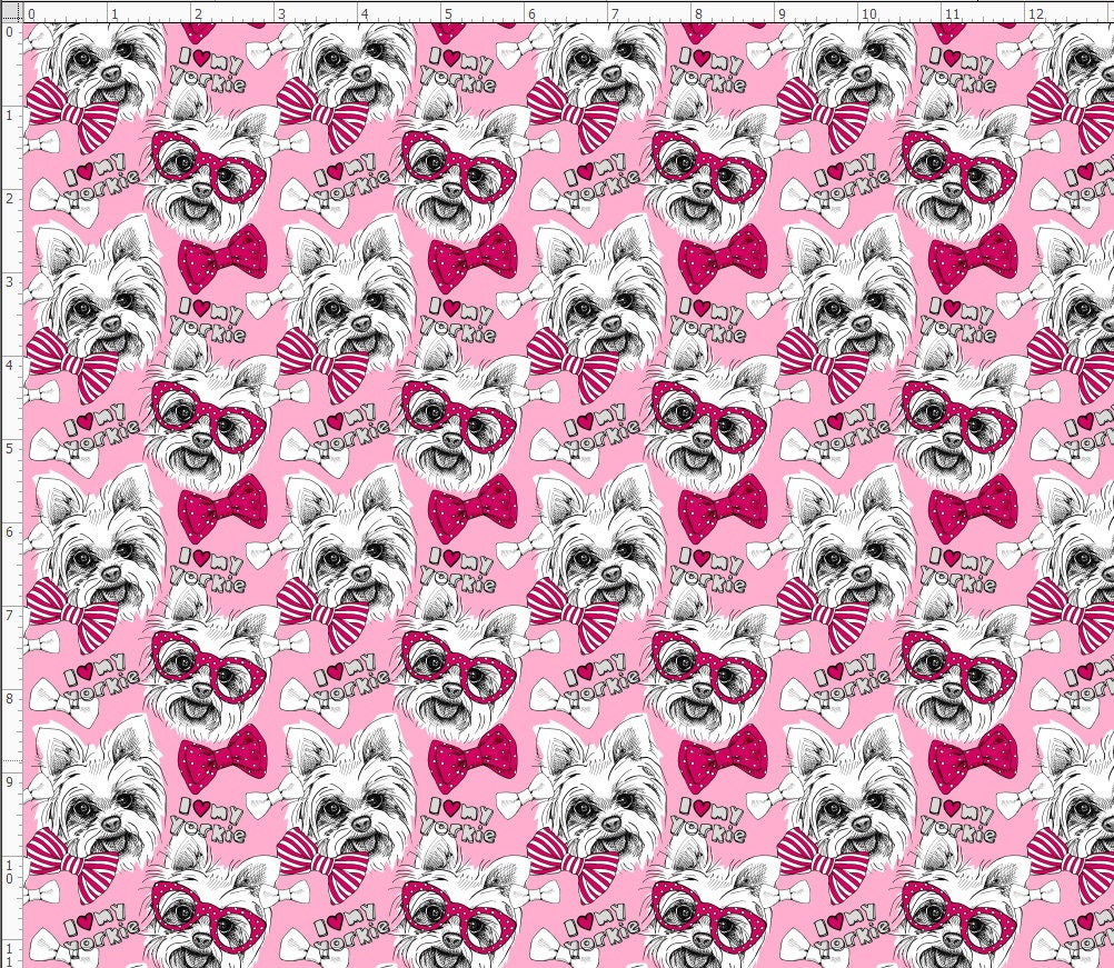 Adorable Yorkie Fabric by the Yard Yorkshire Terrier Dogs - Etsy