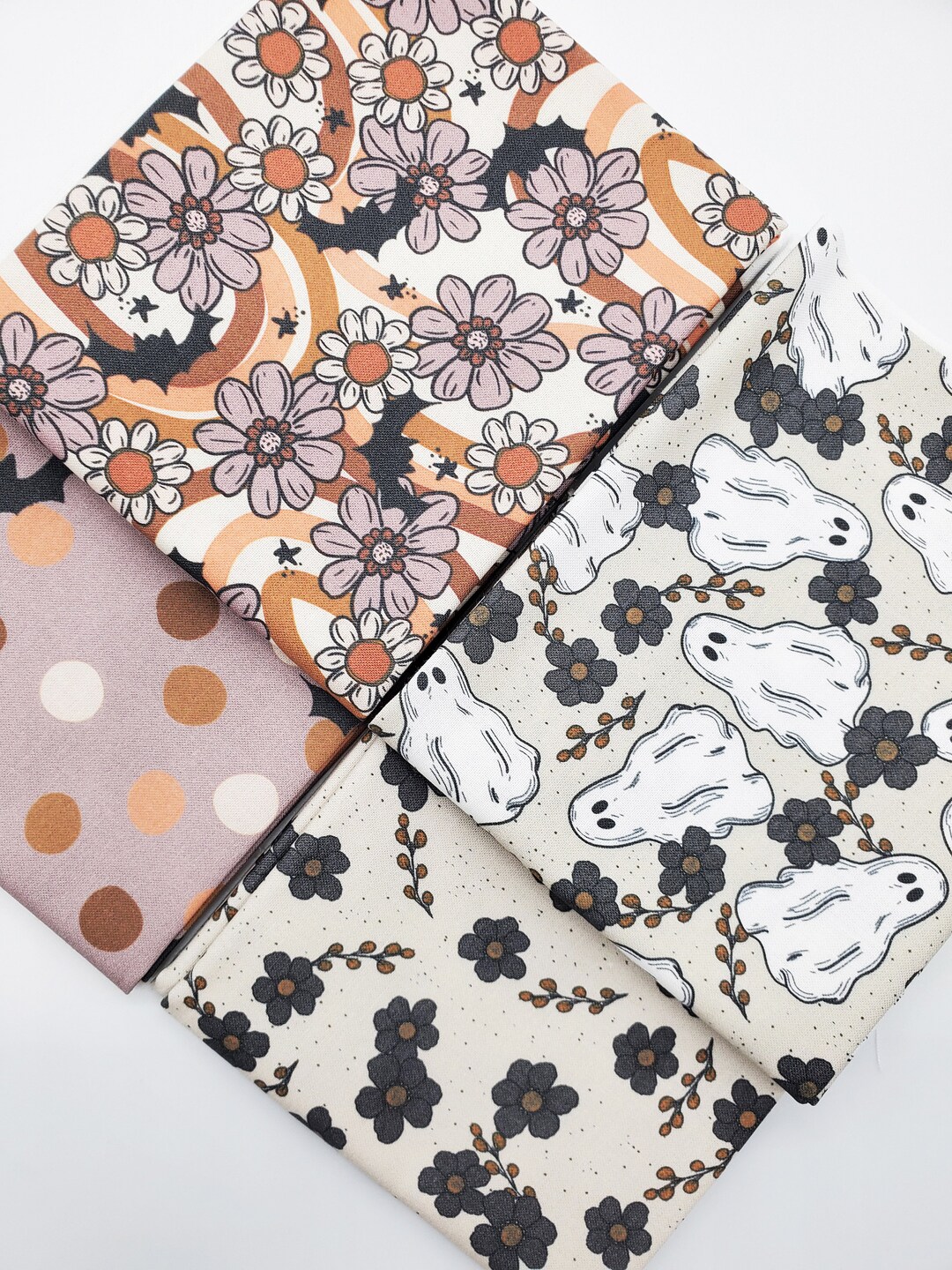 Halloween Fat Quarters Bundle of 4, Fat Quarter Bundle, Premium Quality ...