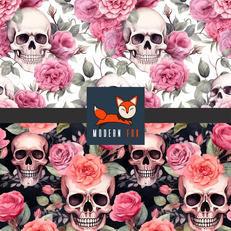 Sugar Skull Fabric - Etsy