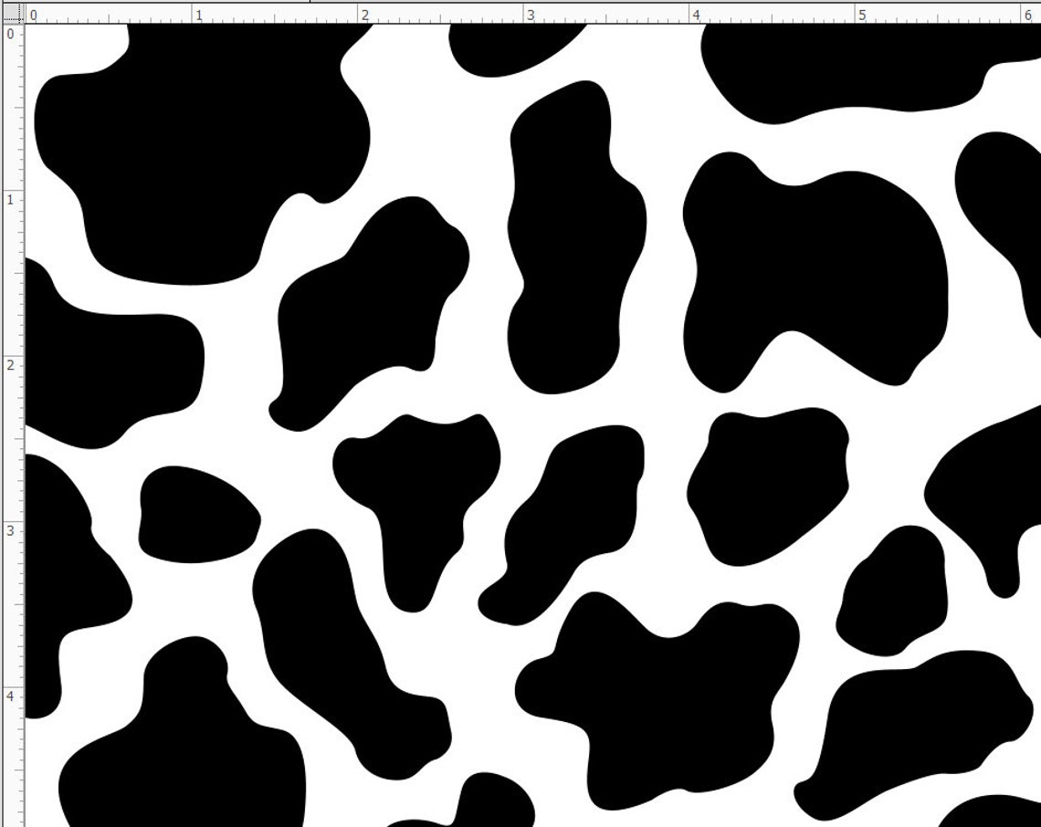 Cow Printed Fabric Black and White Cow Fabric Cattle Print | Etsy