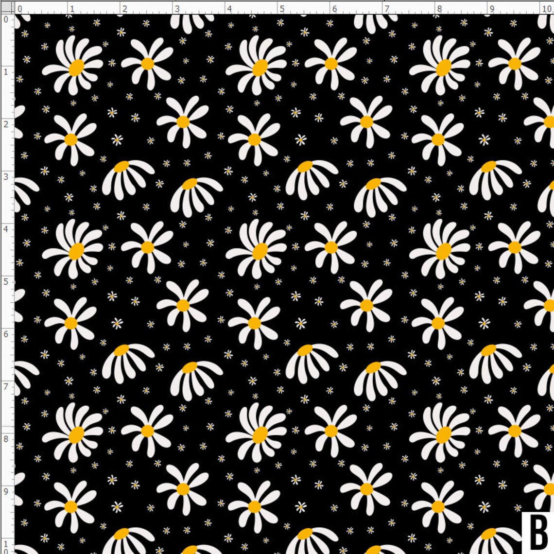 Floral Fabric Daisy Flower Pattern Fabric Wild Daisy Fabric - Etsy