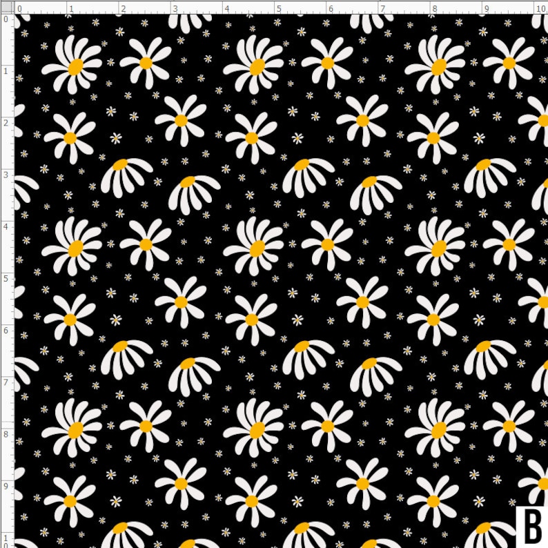 Floral Fabric Daisy Flower Pattern Fabric Wild Daisy Fabric - Etsy