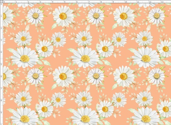 Daisy Flower Fabric White Daisy Fabric Daisy Fabric White | Etsy
