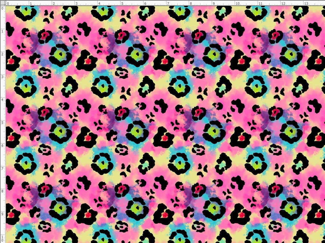 Animal Print Tie Dye Hot Pink Leopard Fabric Tie Dye - Etsy