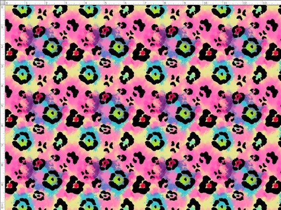 Animal Print Tie Dye Hot Pink Leopard Fabric Tie Dye - Etsy