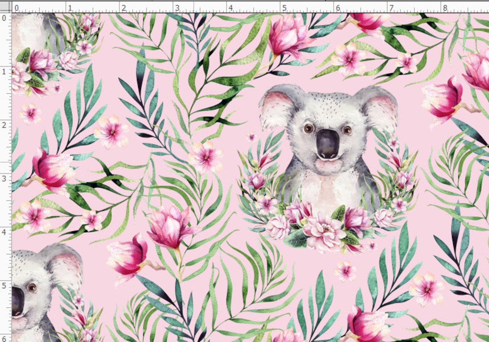 Koala Bear Fabric By The Yard Koala Bear Fabric Cute Animals | Etsy