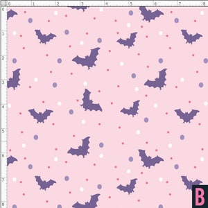 Pastel Halloween, Pink Halloween Fabric by the Yard, Halloween Fabric ...