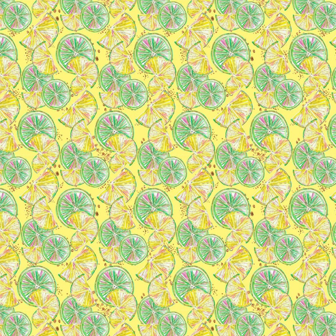 Lemon Fabric Pattern Citrus Fabric Lime Fabric Custom - Etsy France