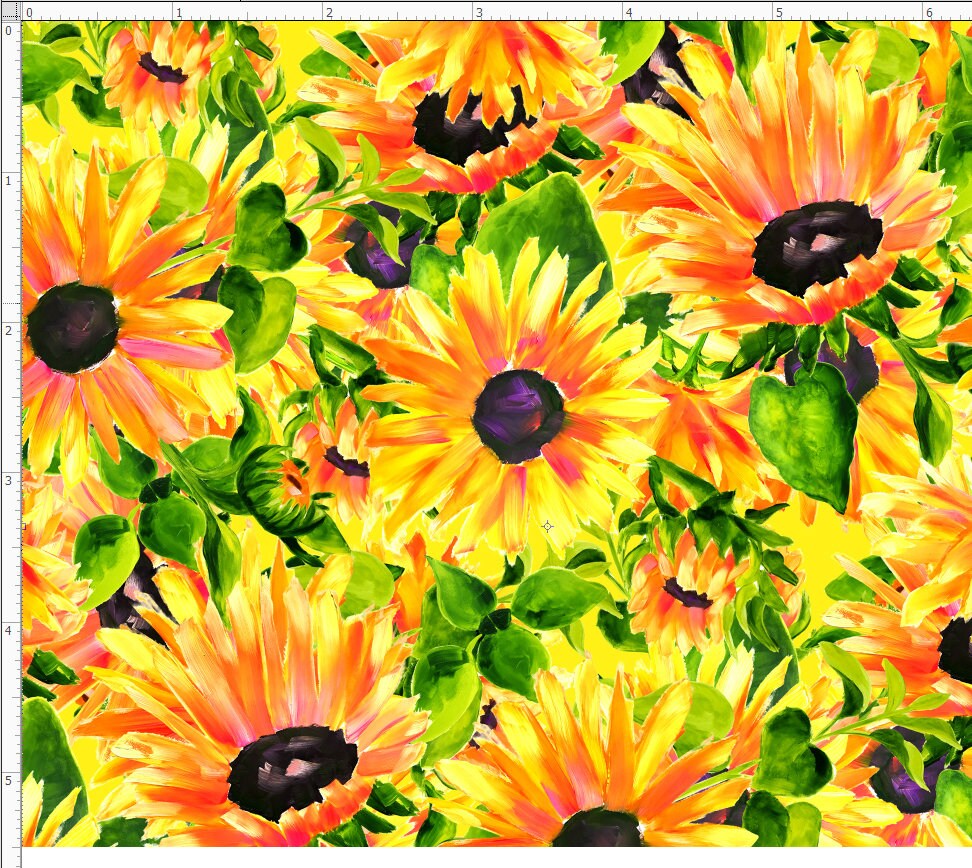 Sunflower Fabric Yellow Sunflowers Fabric Pattern 100% | Etsy