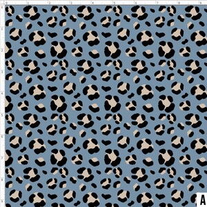 Leopard Fabric - Blue Leopard Print Fabric, Red Leopard, Jungle Fabric ...