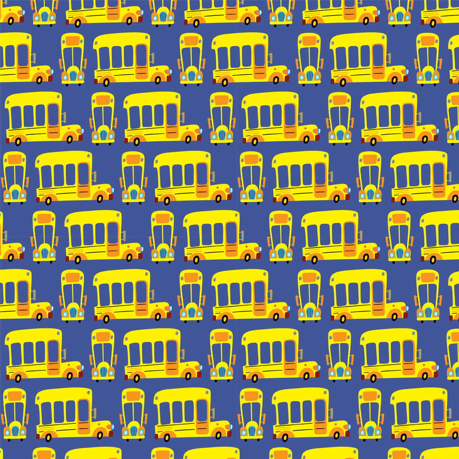 School Bus Fabric Back to School Kids Novelty Cotton Fabric - Etsy