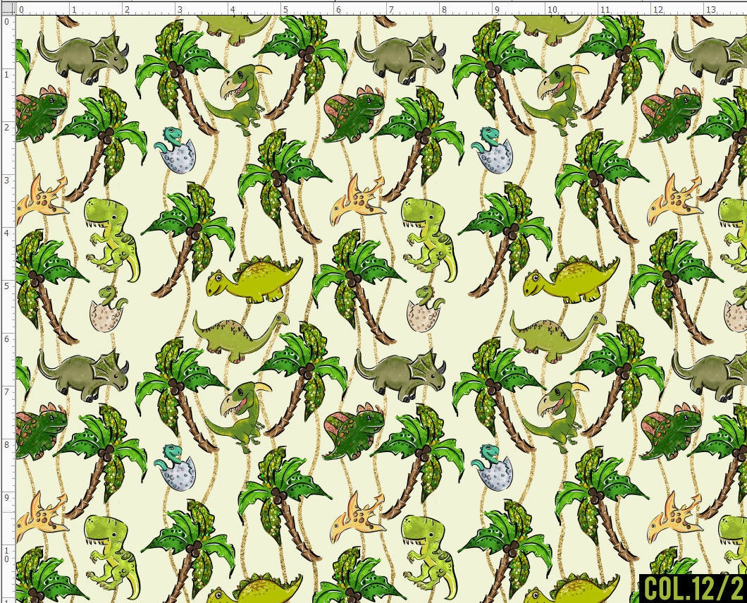 Dinosaur Dino Dinosaurs Pattern Dino Fabric Dinosaur - Etsy
