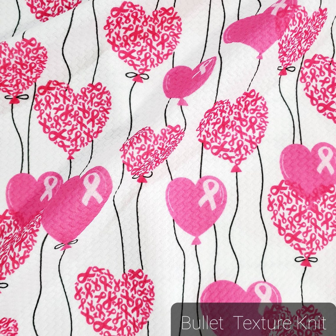 Breast Cancer Awareness Fabric Breast Cancer Fabric by the - Etsy