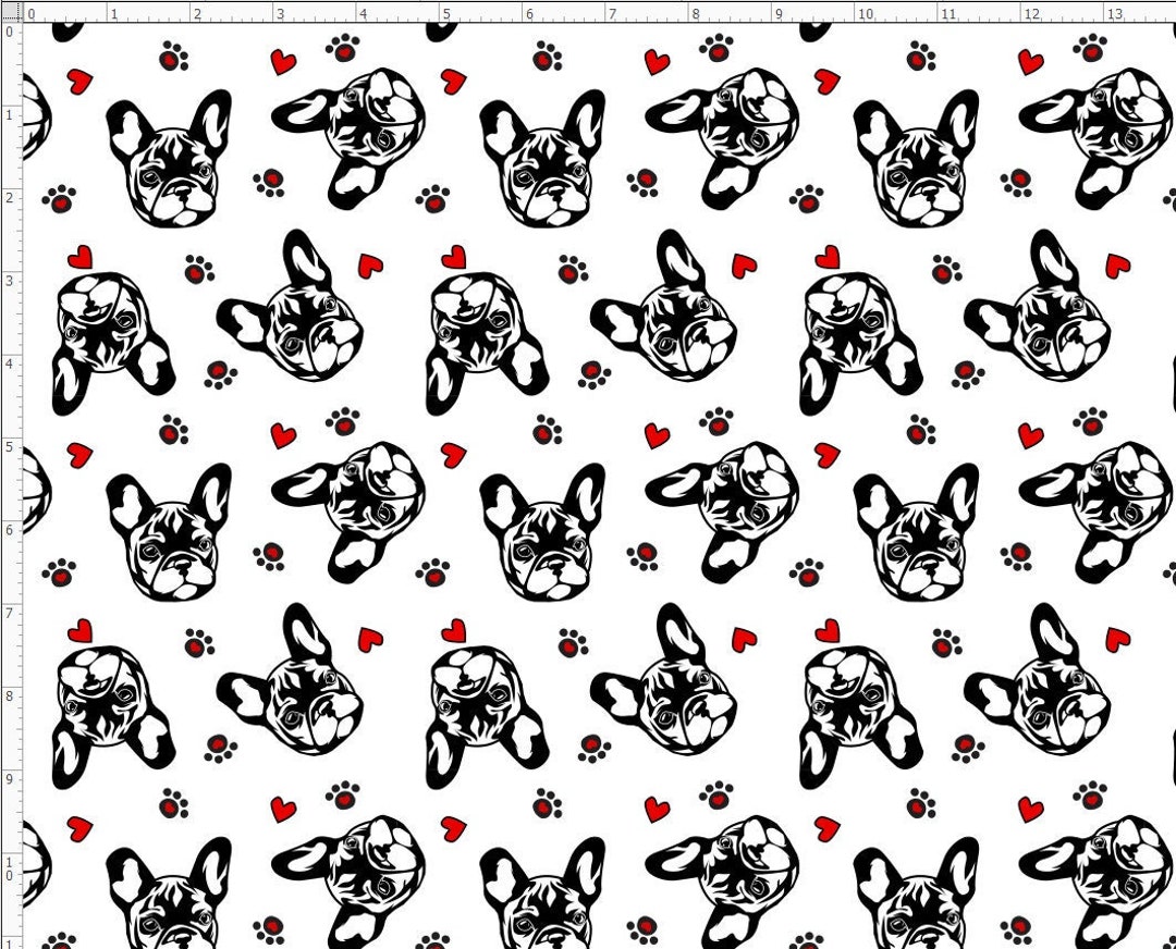 Adorable French Bulldog Fabric by the Yard, French Bulldog Puppies, Pet ...