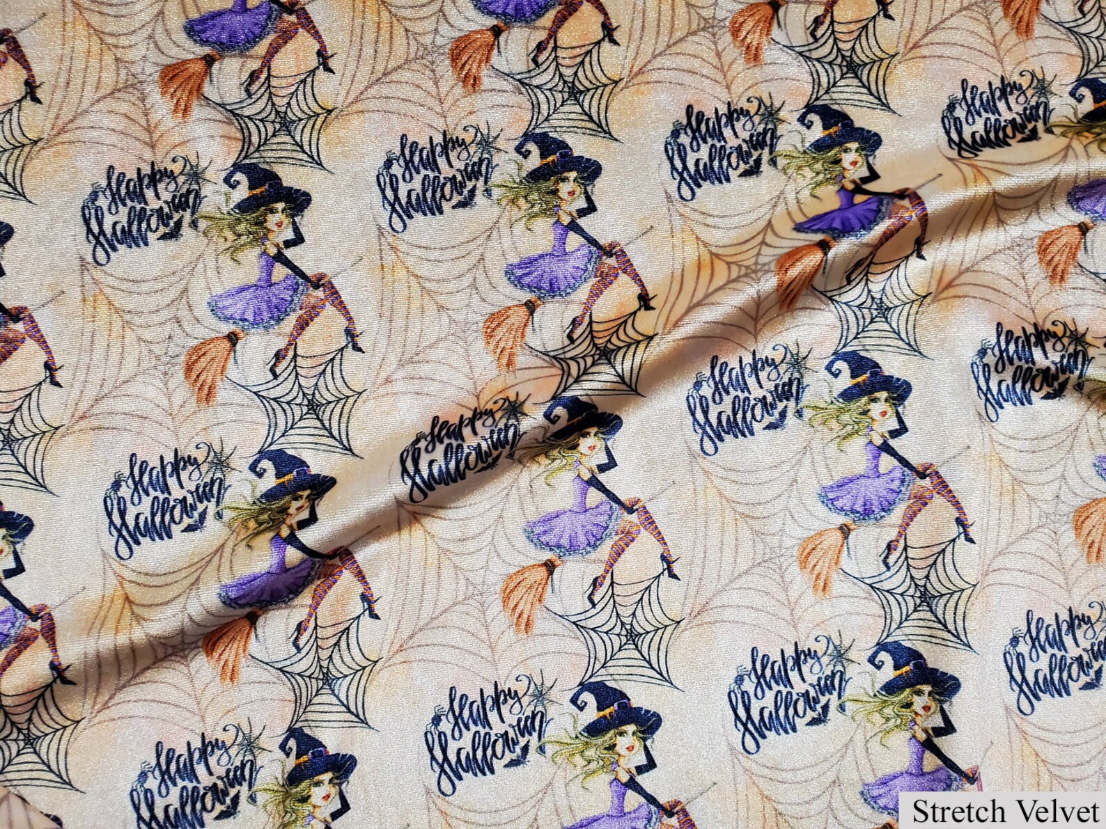 Witch Halloween Fabric by the Yard Bewitch Fabric 100% - Etsy