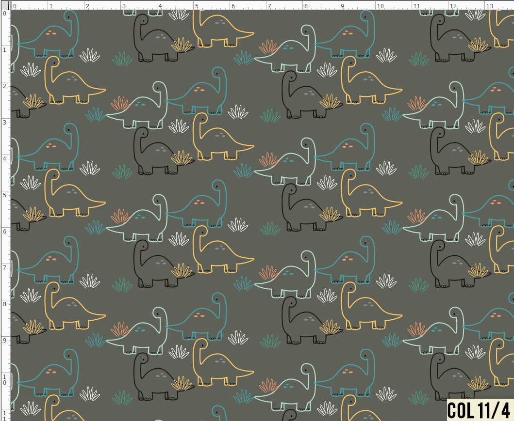 Dinosaur Dino Dinosaurs Pattern Dino Fabric Dinosaur | Etsy