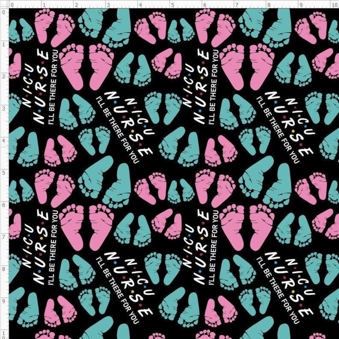 NICU NURSE Awareness Fabric, Preemie Awareness Fabric by the Yard ...