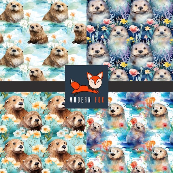Otter Fabric - Etsy