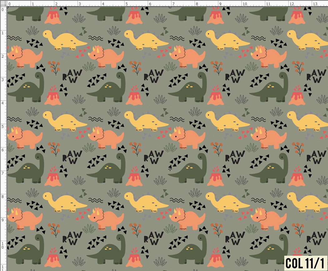 Dinosaur Dino Dinosaurs Pattern Dino Fabric Dinosaur | Etsy