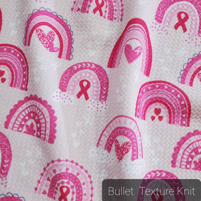 Breast Cancer Awareness Fabric Breast Cancer Rainbows Fabric | Etsy