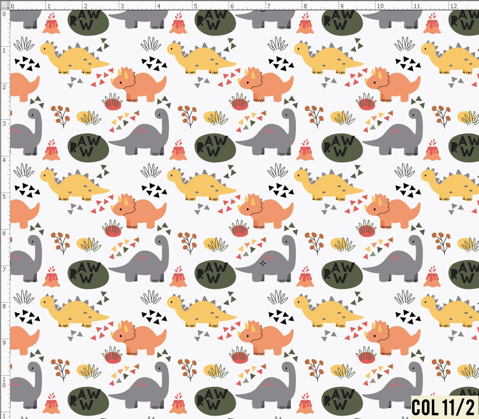Dinosaur Dino Dinosaurs Pattern Dino Fabric Dinosaur | Etsy