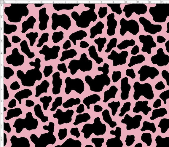 Pink And Black Cow Print Background