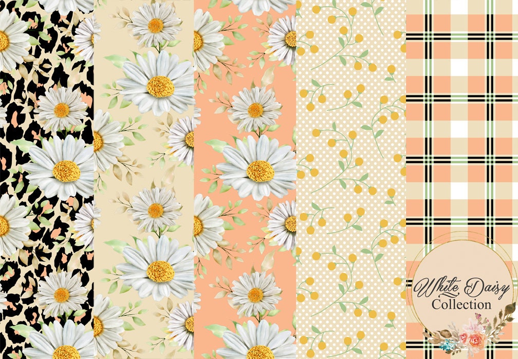 Daisy Flower Fabric White Daisy Fabric Daisy Fabric White | Etsy