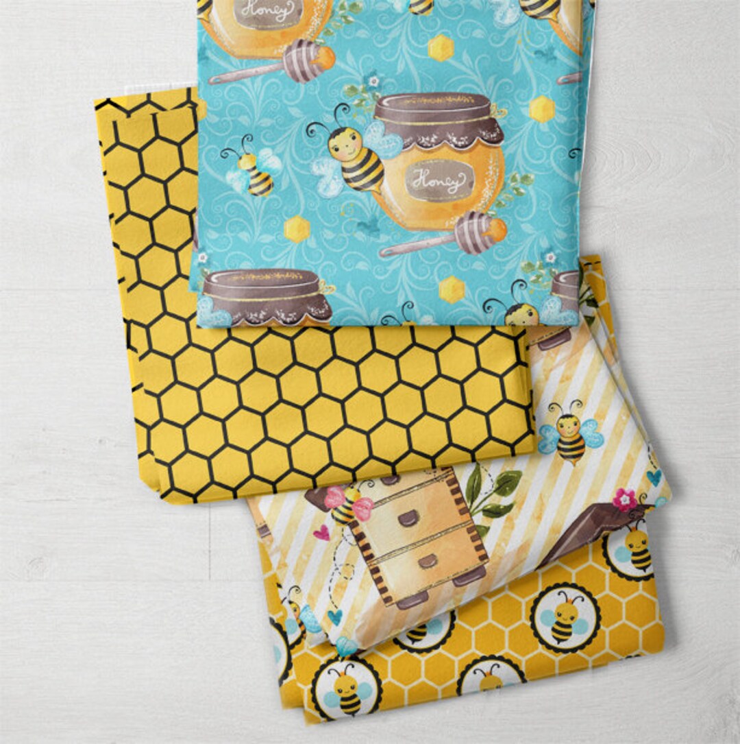 Bumblebee Fat Quarter Bundle, Busy Bee Fat Quarter Bundle, Premuim ...
