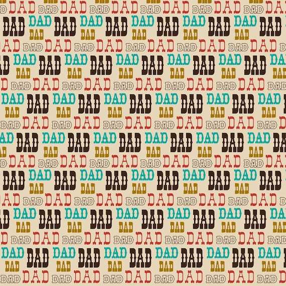 Father's Day Fabric Celebration Fabric Dad Fabric Party | Etsy