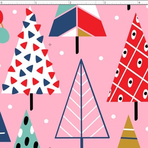 Christmas Fat Quarters Bundle of 4, Holiday Christmas Trees Premuim ...