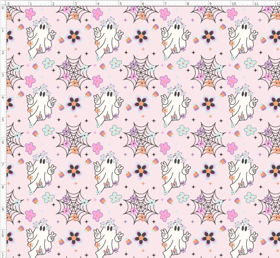 HAL249 - Pink Halloween Fabric by the Yard, Halloween Fabric, Pink ...