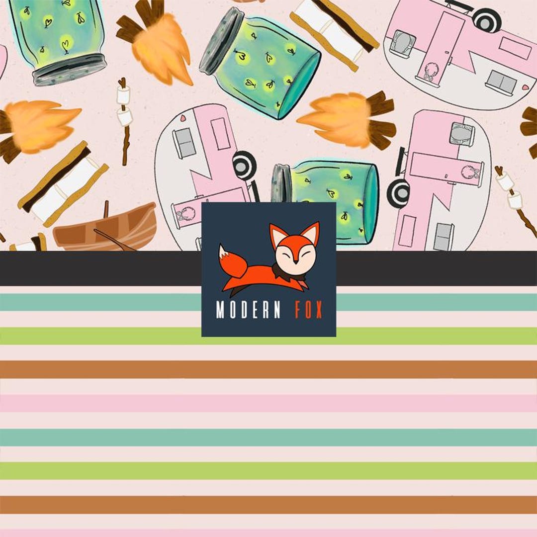 CAMP7 - Camping Fabric, Outdoor Fabric, Camper Fabric, Campfire Fabric, Wilderness Camping ...