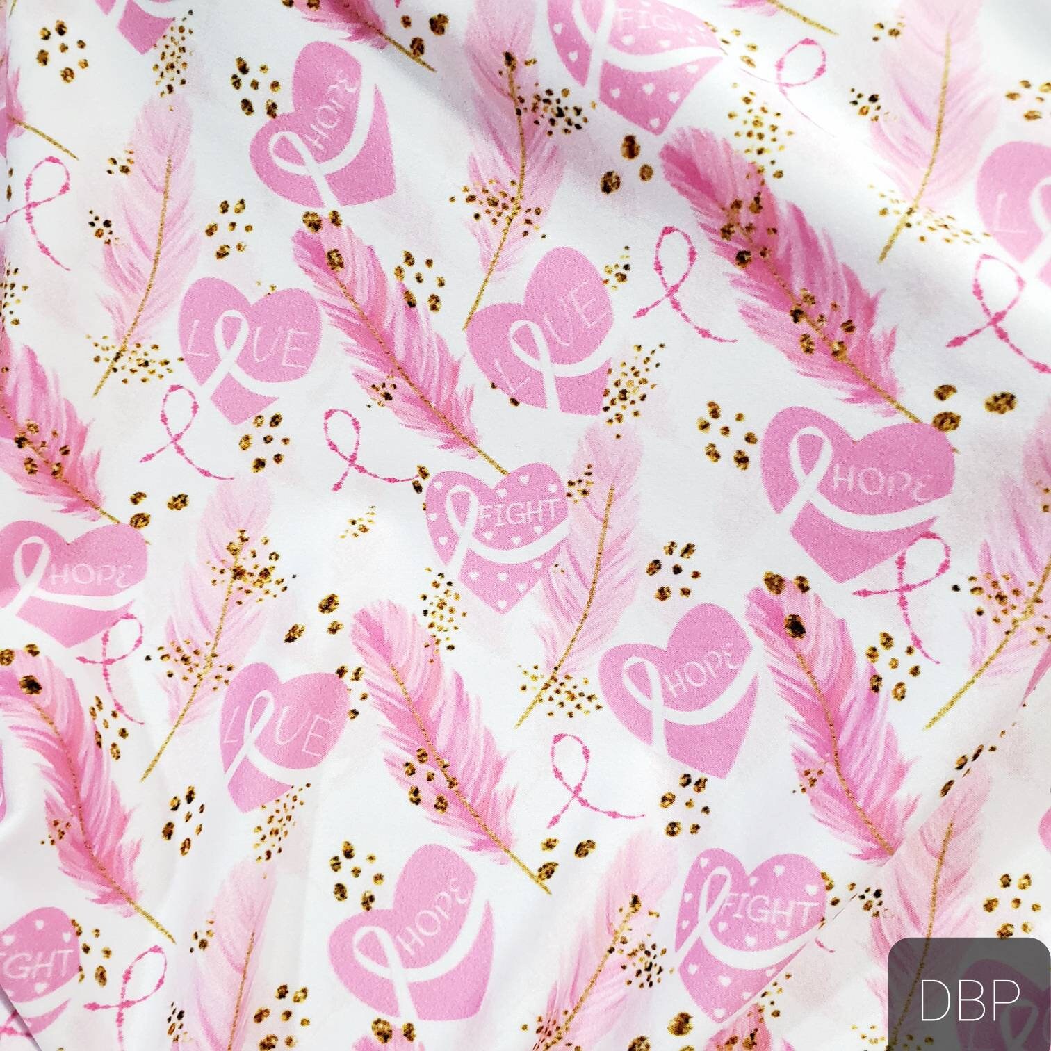 Breast Cancer Awareness Fabric Breast Cancer Fabric by the | Etsy