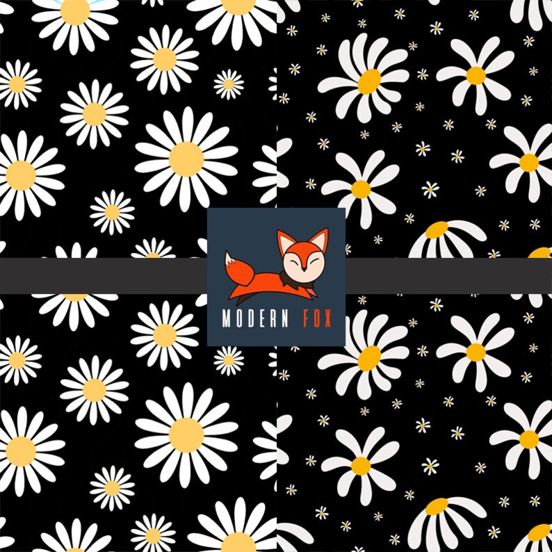 Floral Fabric Daisy Flower Pattern Fabric Wild Daisy Fabric - Etsy