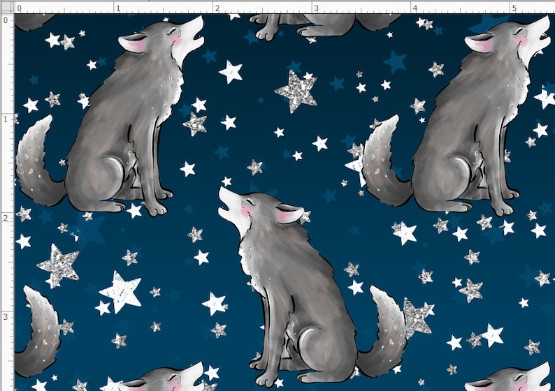Wolves Fabric by the Yard Wolf Fabric Wildlife Fabric - Etsy