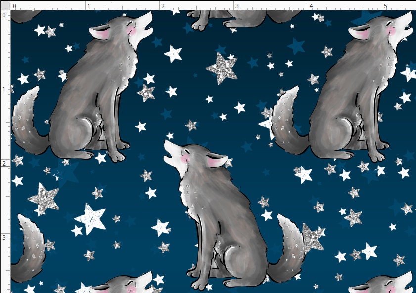Wolves Fabric by the Yard Wolf Fabric Wildlife Fabric - Etsy