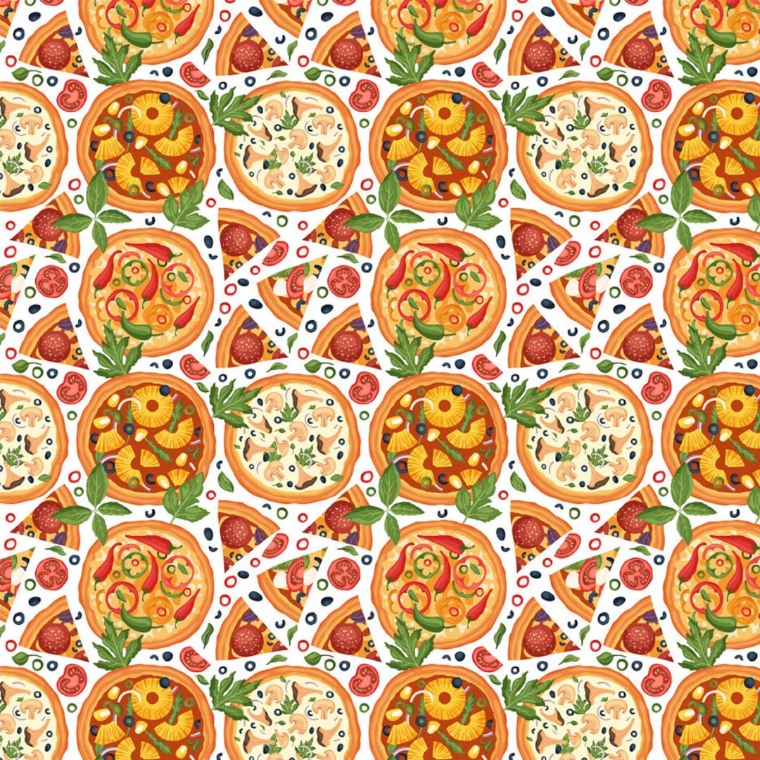 Italian Food Fabric, Pizza Fabric, Pasta Fabric, Custom Printed Fabric ...