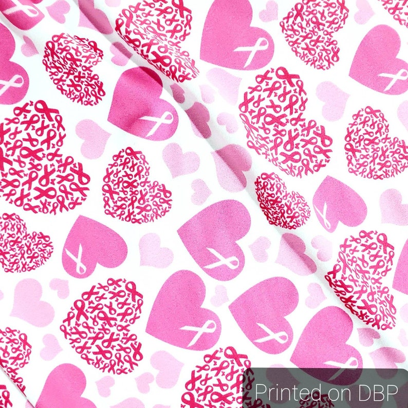 Breast Cancer Awareness Fabric Breast Cancer Fabric by the | Etsy