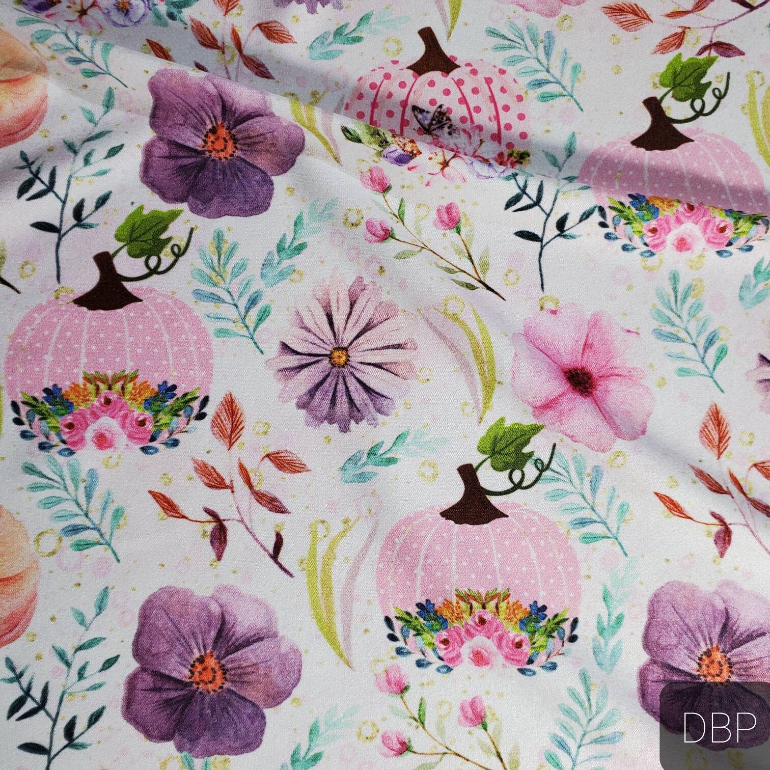 Pink Halloween Fabric by the Yard Pink Pumpkin Pink and Gold - Etsy