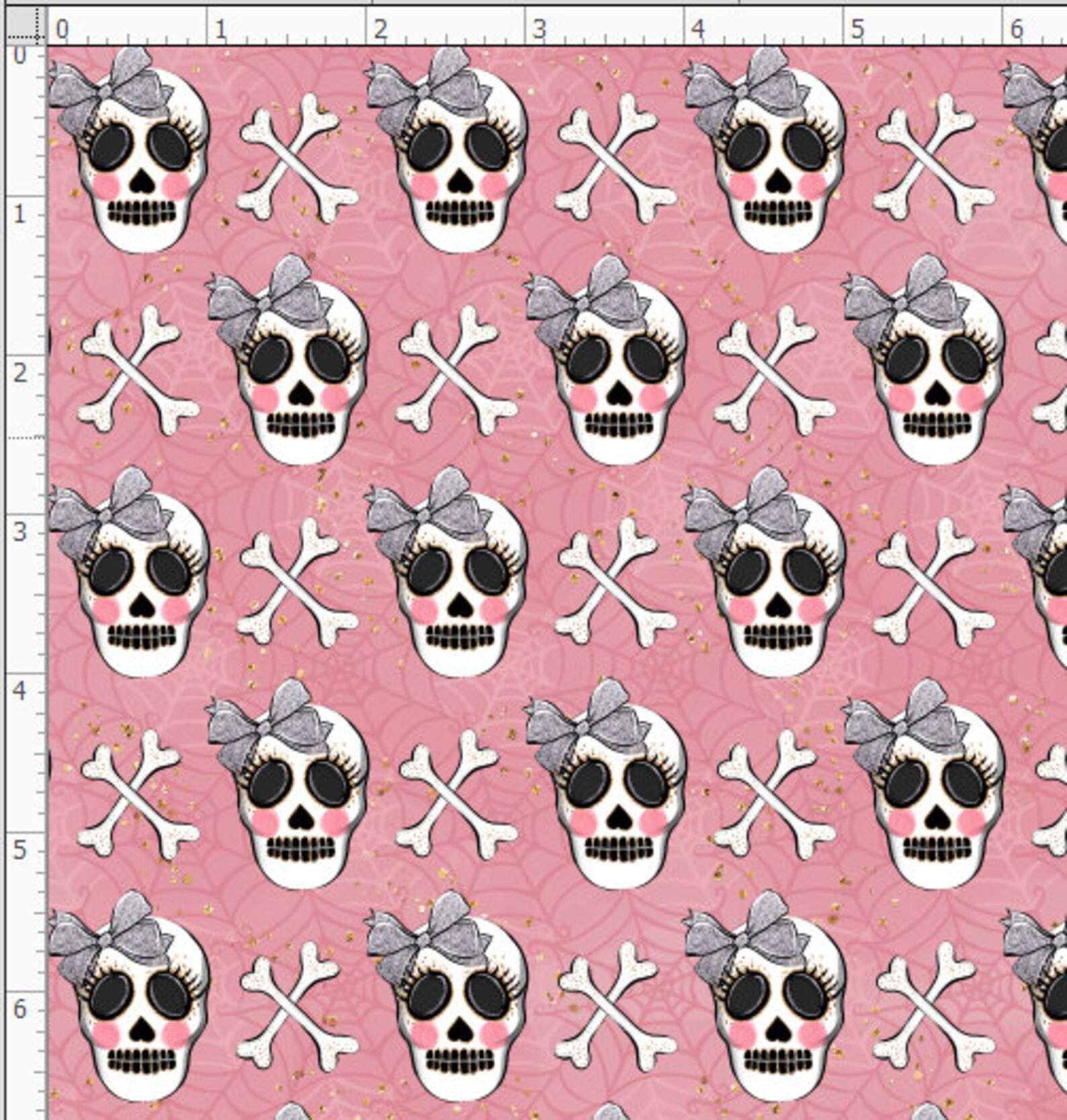 Pink Skull Flowers Fabric by the Yard Halloween Fabric Sugar | Etsy