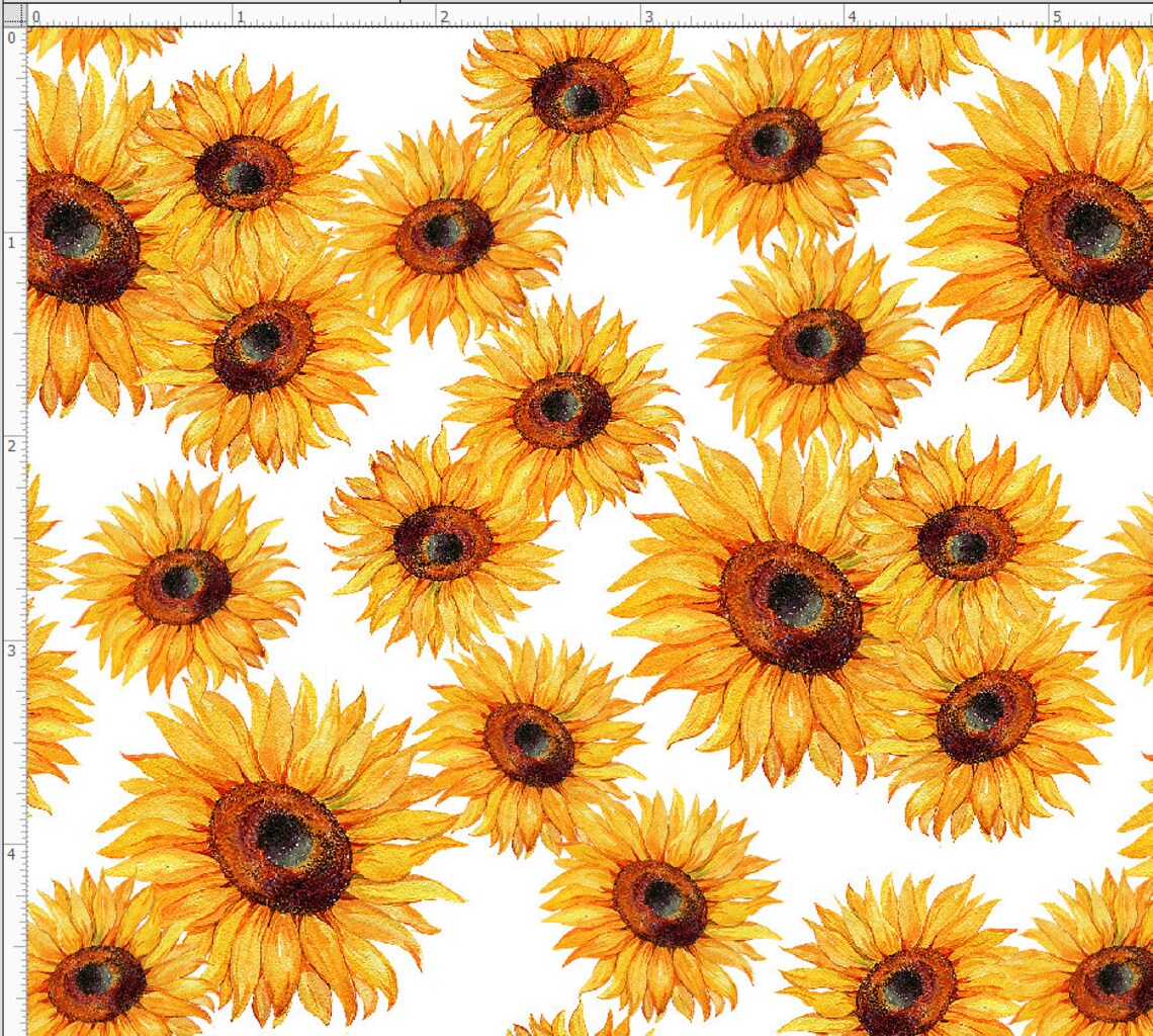 Sunflower Fabric Yellow Sunflowers Fabric Pattern 100% - Etsy UK