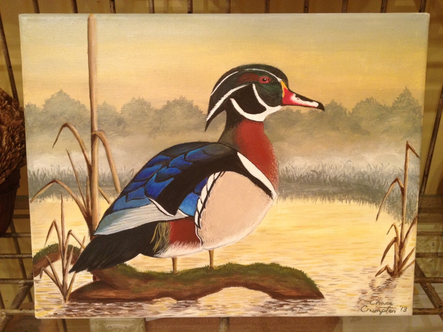Wood Duck Drake Acrylic Original Painting | Etsy