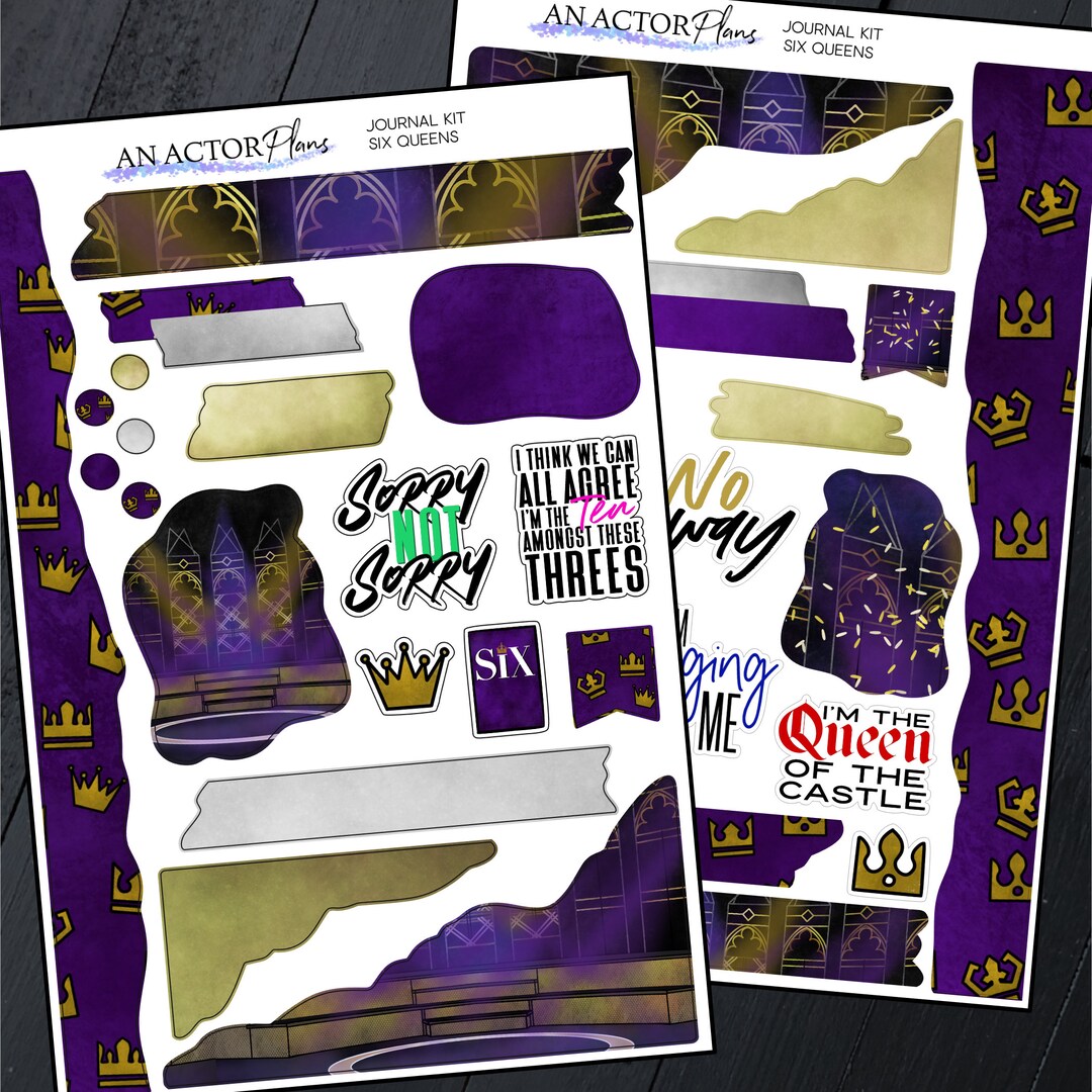 Six Queens // Journal Sticker Kit // Broadway Theatre // for Planners ...