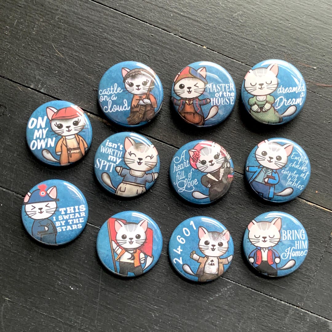 Les Miserclaws // 1 Inch Pin Back Button Set // Broadway, Theatre, Gift ...