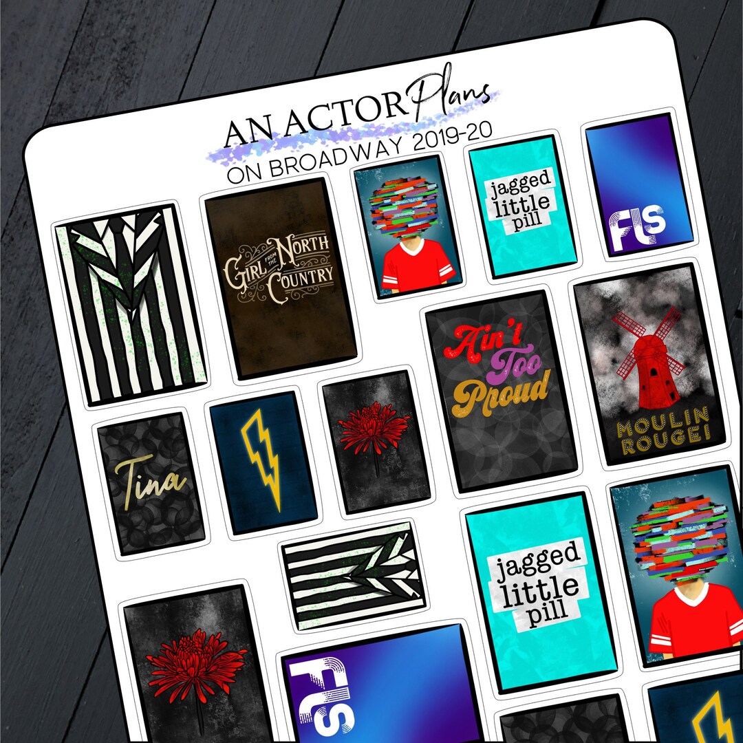 On Broadway 2019-2020 // Theater Poster Sticker Sheet for - Etsy